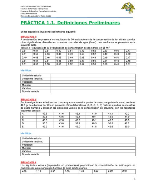 Practica 11 Bioestadística Farmacia Y Bioquimica 2023 Facultad De