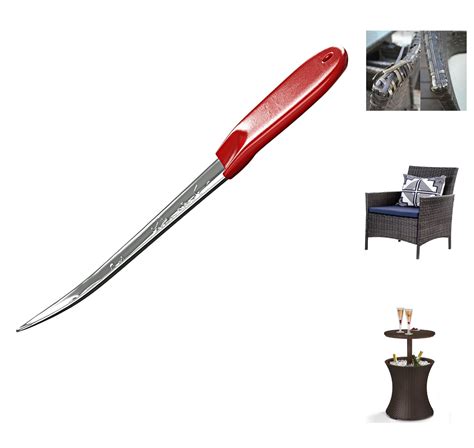 Sanmenmo Wicker Repair Tool Stainless Steel Prying Tool With Silicone