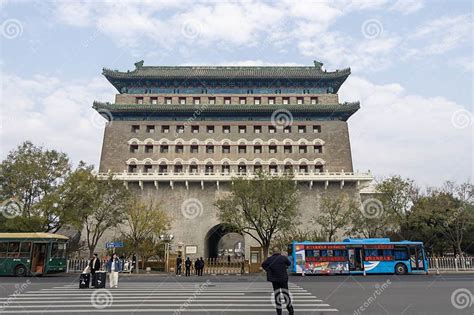 Beijing Archery Tower Of Gate Zhengyang In Beijing China Editorial Image Image Of History