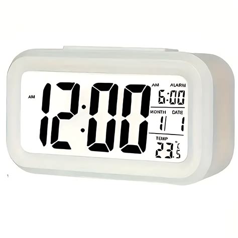 M78 Digital Led Clock Temperature Sensor Night Light Sensor Whit Mansaa