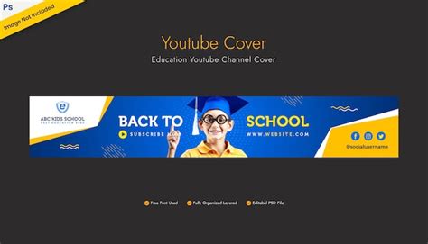 Premium Psd Education Youtube Cover