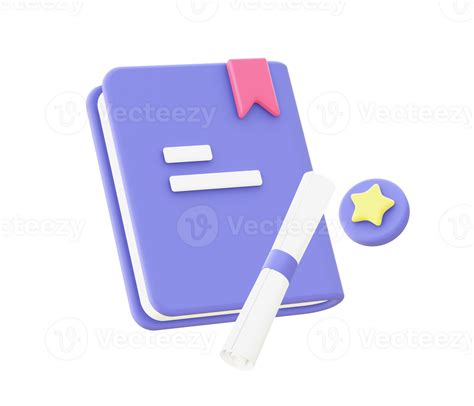 3d Illustration Icon Of Purple Education And Learning For Ui Ux Web Mobile Apps Social Media Ads