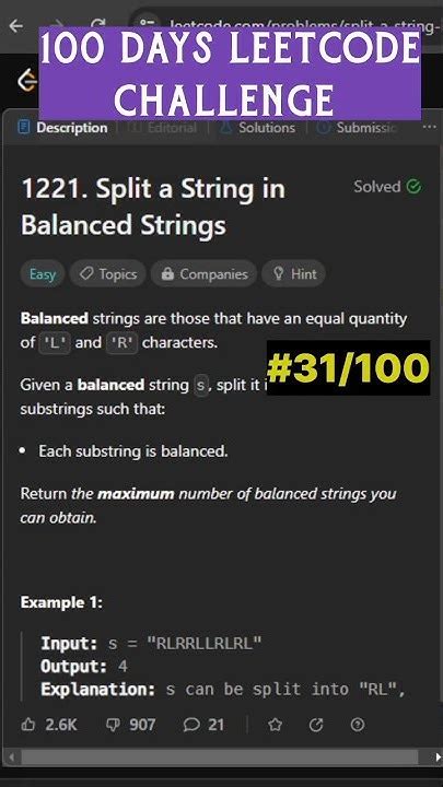Day 31100 Leetcode Challenge Coding Leetcodechallenge Youtube