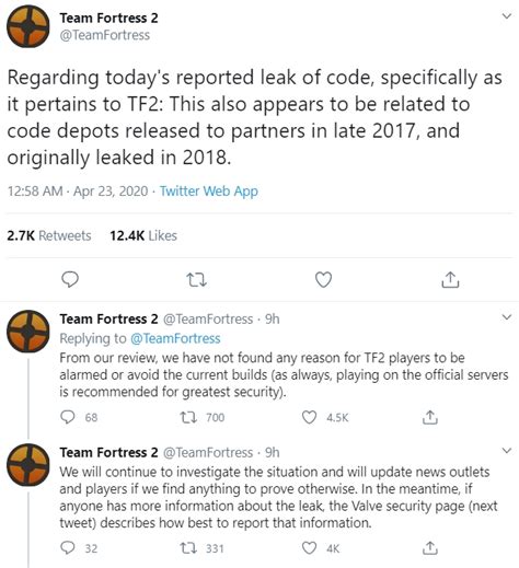 Valve S Responce Team Fortress CS GO Code Leak Know Your Meme