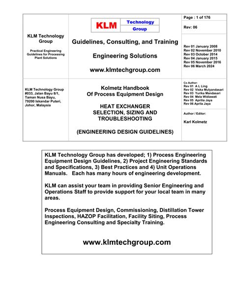PDF HEAT EXCHANGER SELECTION SIZING AND TROUBLESHOOTING Kolmetz