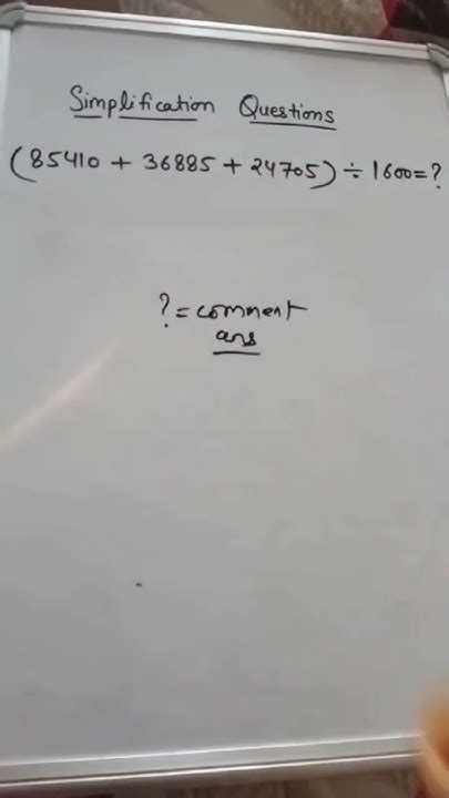 Simplification Question Mathproblems Mathtrick Mathstricks Maths