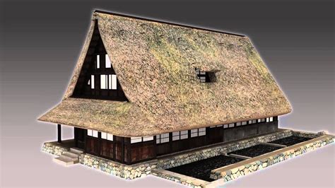3DCGで見る五箇山の合掌づくり村上家 YouTube
