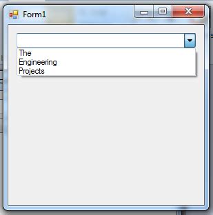 C ComboBox Control The Engineering Projects