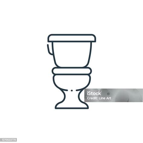 인테리어 디자인 컨셉의 화장실 아이콘 벡터 화장실 편집 가능한 스트로크의 얇은 선 그림 웹 및 모바일 앱 로고 인쇄 미디어에