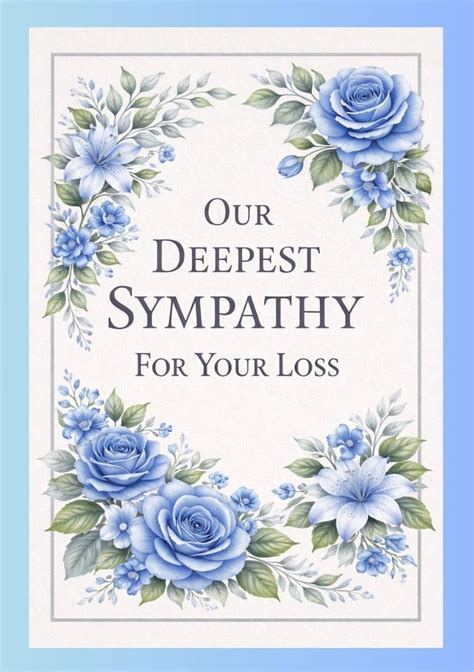 Personalized Sympathy Card 5x7 Handmade Flat Condolence Card Custom