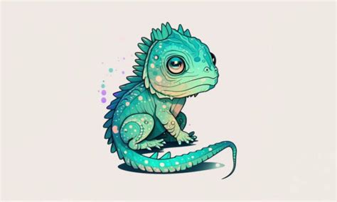 Iguana Cute Clipart Graphic By Poster Boutique · Creative Fabrica