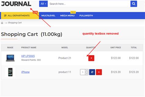 Opencart Remove Individual Product Quantity Textbox