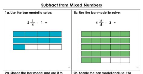 Subtract From Mixed Numbers Classroom Secrets