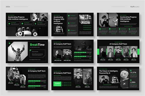 Шаблон Powerpoint с технологией искусственного интеллекта Шаблоны презентаций Включая