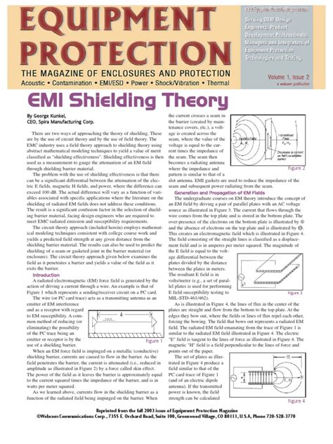 Emi Shielding Theory 1 Pdf Electromagnetic Interference Antenna Radio