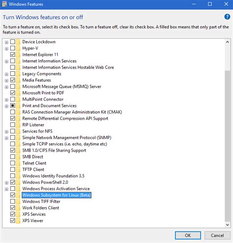 linux how to enable bash in windows 10 developer preview stack