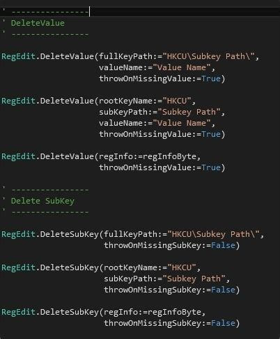 Registry Editor Class For Net By ElektroStudios CodeCanyon