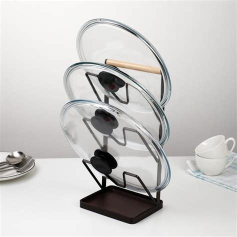 Купите товар «Подставка для крышек «Loft», коричневый, 16 x 12 x 33,5 ...