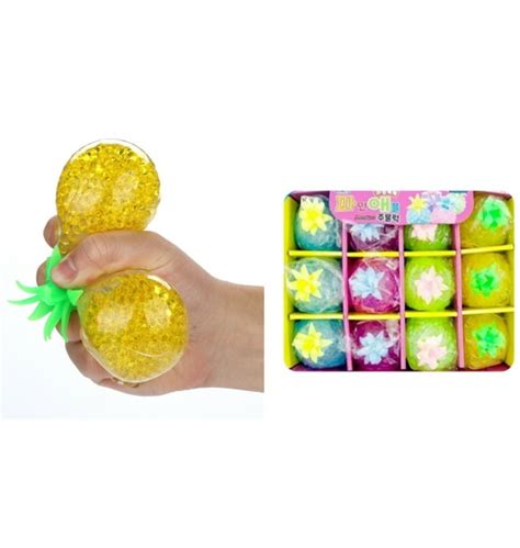 파인애플 개구리알 말랑이 파인애플 주물럭 소근육발달 장난감 완구 소근육발달 완구 스트레스해소 티몬