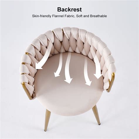 Sweave 4 Piece Nordic Off White Barrel Back Dining Chair Round Accent Velvet Upholstery｜homary Uk