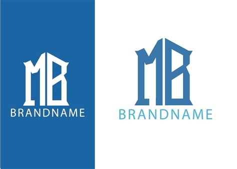 Premium Vector Modern Monogram Initial Letter Mb Logo Design Template