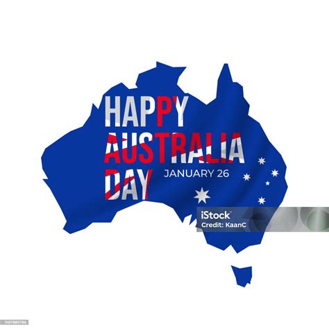 행복한 호주의 날 글자 별이 있는 배경에 있는 호주 지도 벡터 스톡 일러스트 0명에 대한 스톡 벡터 아트 및 기타 이미지 0명 1월 Australia Day Istock
