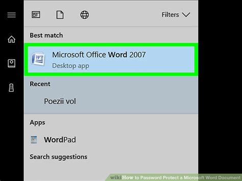 How To Password Protect A Microsoft Word Document 14 Steps