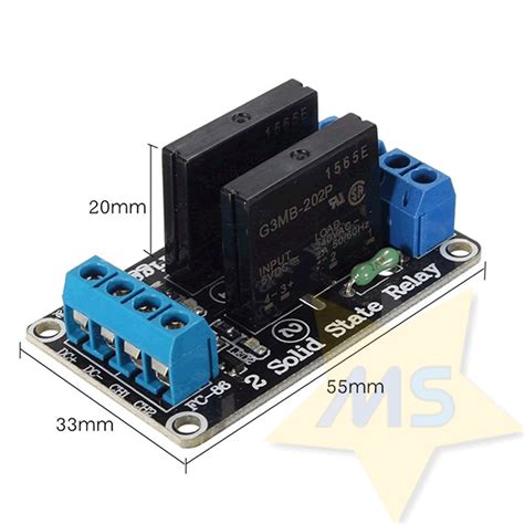 Módulo Rele De Estado Sólido Ssr 2 Canais