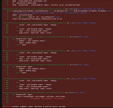 Solved Error While Creating Learner For Senet Typeerror Conv2d Argument Input
