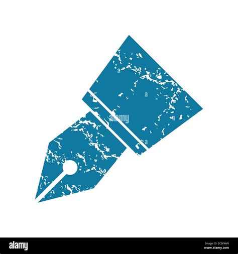Grunge Ink Pen Nib Icon Stock Photo Alamy