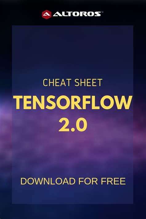 tensorflow cheat sheet