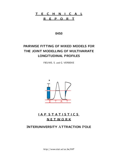Pdf Pairwise Fitting Of Mixed Models For The Joint Modelling Of