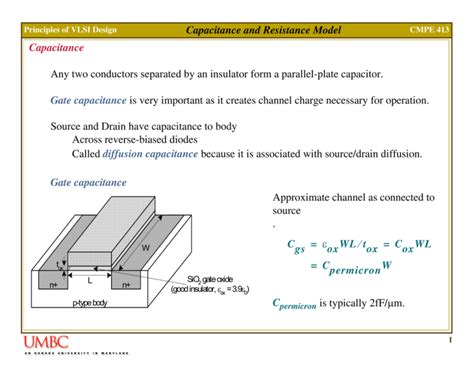 Vlsi Design Capacitance And Resistance Model