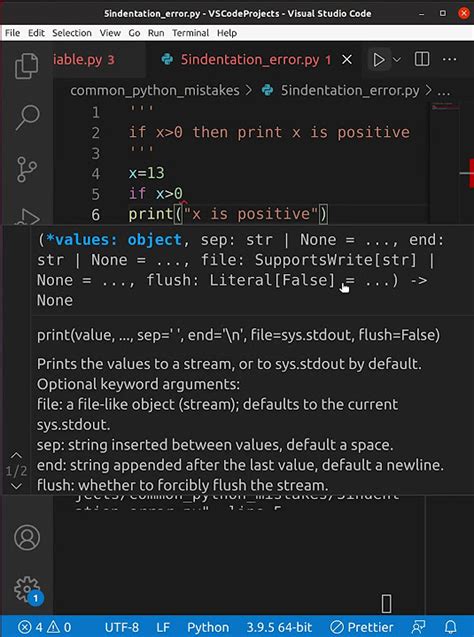 Tips To Avoid Common Python Beginner Mistakes Indentation And Syntax Error 5 Youtube