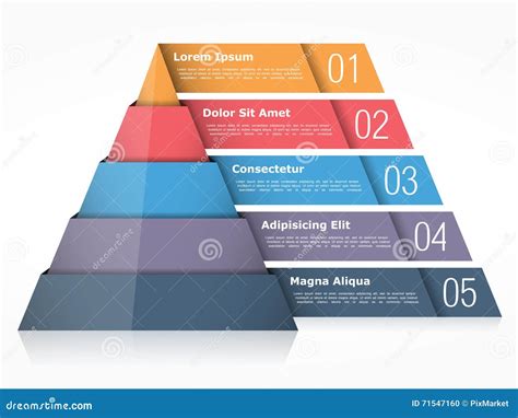 Set Pyramid Chart Infographics Laptop With Graph Chart Pie Chart