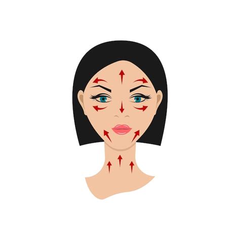 Premium Vector The Face Of A Beautiful Woman With The Direction Of
