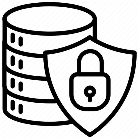 Secure Hosting Service Database Locked Icon Download On Iconfinder