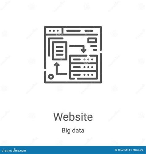 Website Icon Vector From Big Data Collection Thin Line Website Outline Icon Vector Illustration