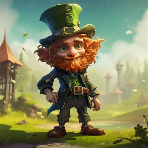 Premium Photo Leprechaun Character Wearing Green Suits And The Hat