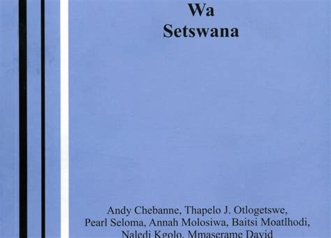 setswana language ~ puô ya setswana new setswana orthography book published
