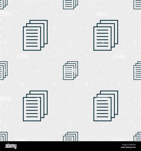Copy File Sign Icon Duplicate Document Symbol Seamless Abstract Background With Geometric