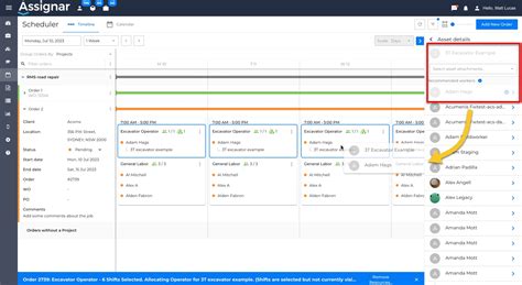 Assign Resources To Orders And Shifts Assignar Support