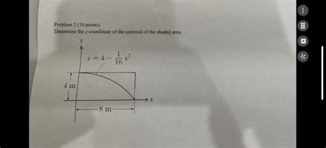 Solved Problem Points Determine The Y Coordinate Of Chegg