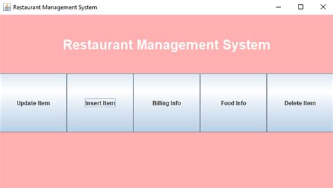 Restaurant Management System Project In Java Copyassignment