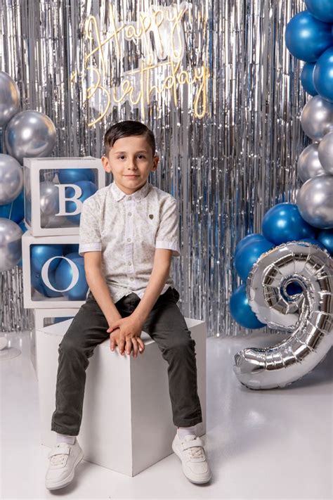 Фотосессия в студии на День рождения 9 лет мальчик Niklas Geburtstag Geburt