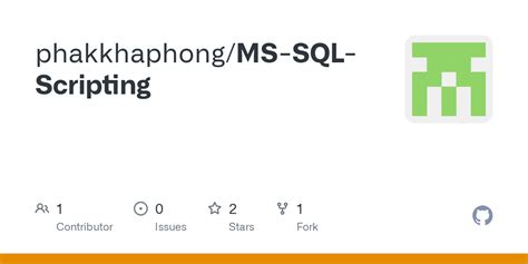 Github Phakkhaphongms Sql Scripting