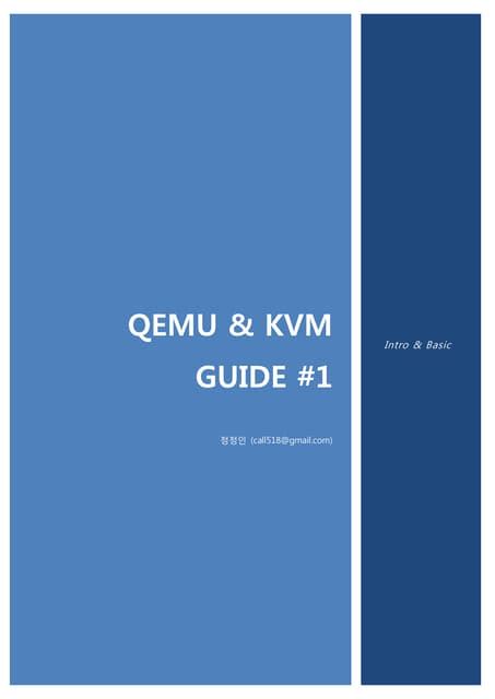 Qemu And Kvm Guide 1 Intro And Basic Pdf
