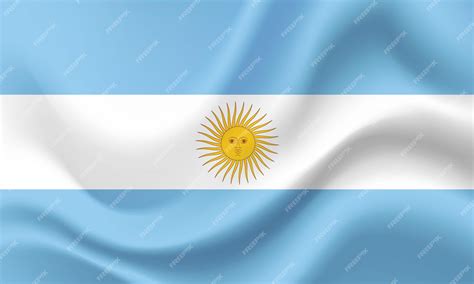Una Bandera Argentina Con Un Sol Vector Premium