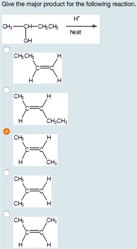 Solved Give The Major Product For The Following Reaction Give The Major Product For The