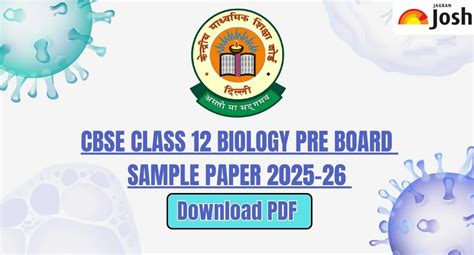 Cbse Class 12 Biology Pre Board Sample Paper 2025 26 With Solutions